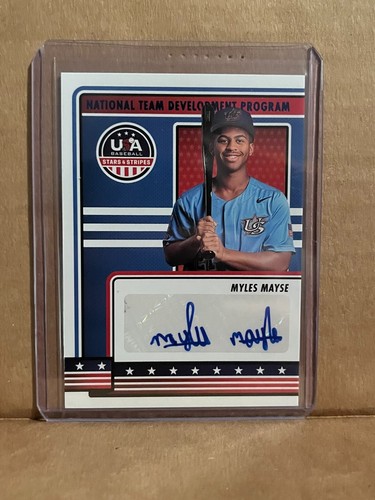 MYLES MAYSE 2023 PANINI USA BASEBALL STARS & STRIPES AUTO NTDP-MM | eBay