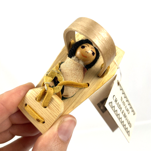Native American Navajo Miniature Cradleboard Doll Lisa Curtis | eBay
