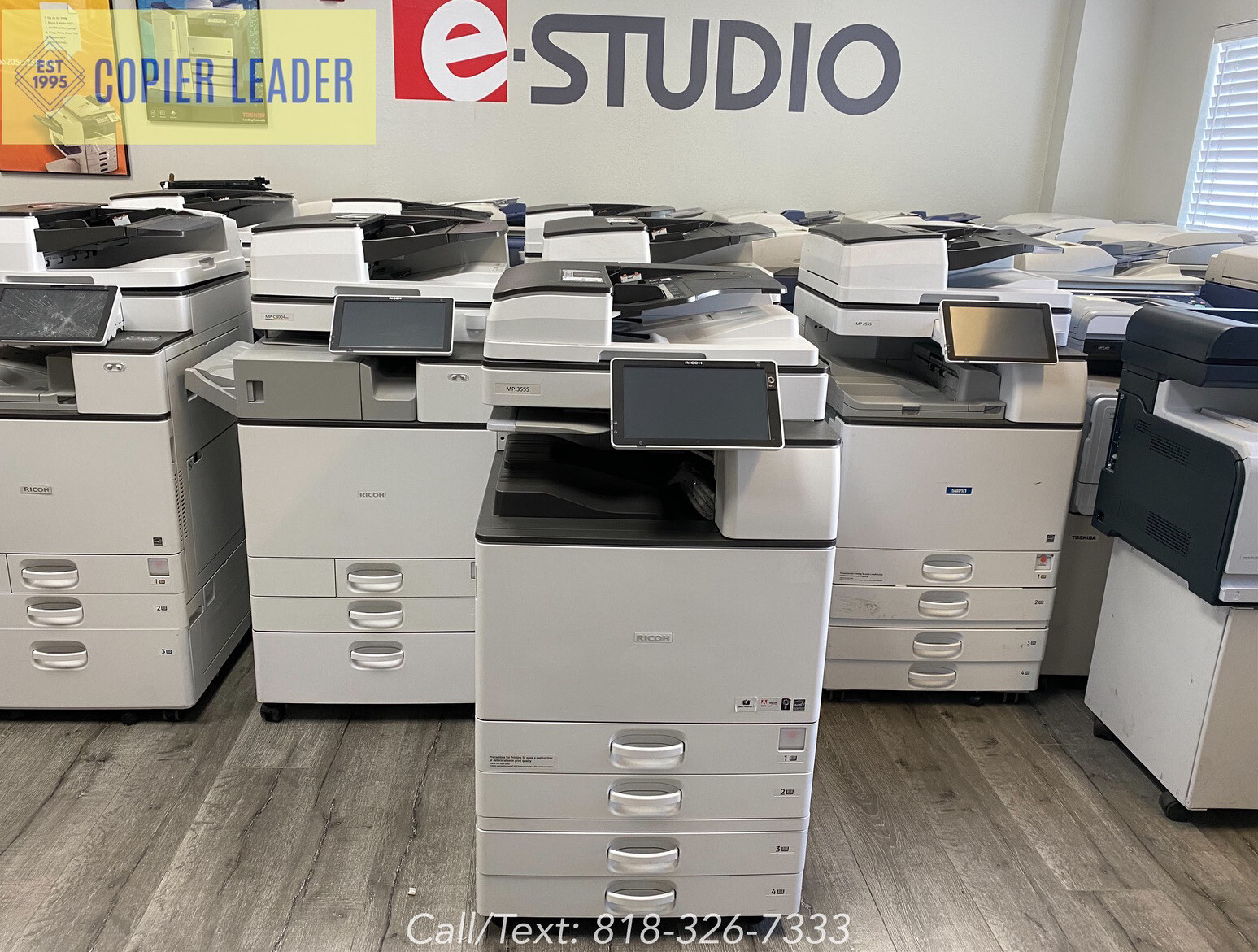 Ricoh MP 3555 (Low Meter) Copier Printer Scanner Fax MFP Finisher ...