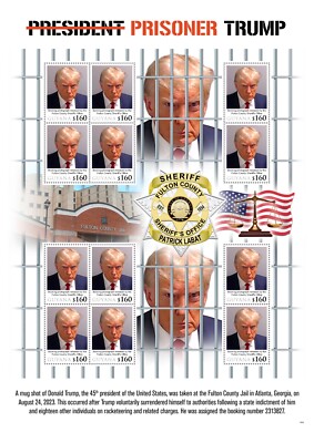 Donald Trump Mug Shot MNH Stamps 2023 Guyana 12 Stamps | eBay