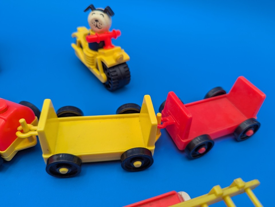 Vintage Large Lot Fisher Price Little People Sesame Motorcycle Plane ...
