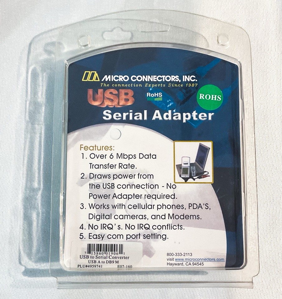 DB9 Serial to USB A Converter 9 Pin Adapter Cable Windows Mac w ...