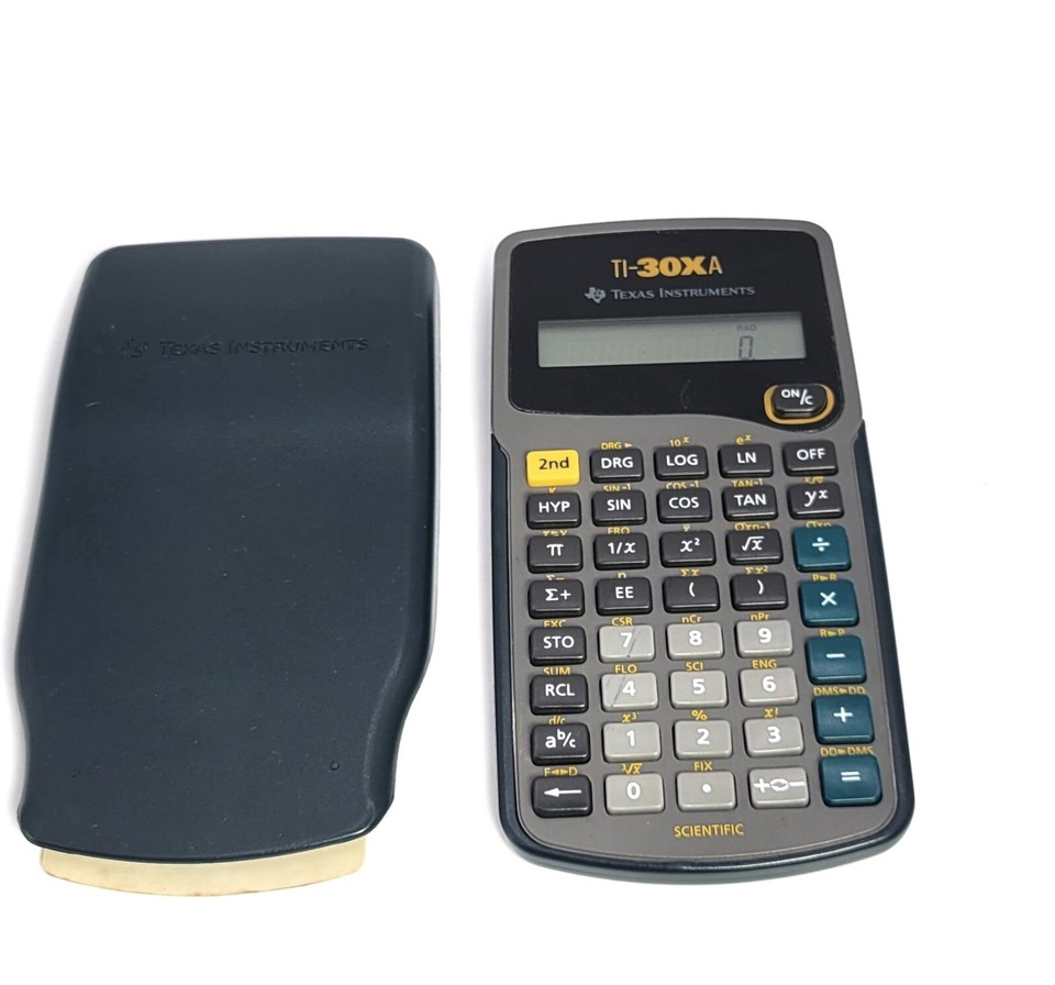 Texas Instruments TI-30XA Scientific Calculator with Slide on Case ...