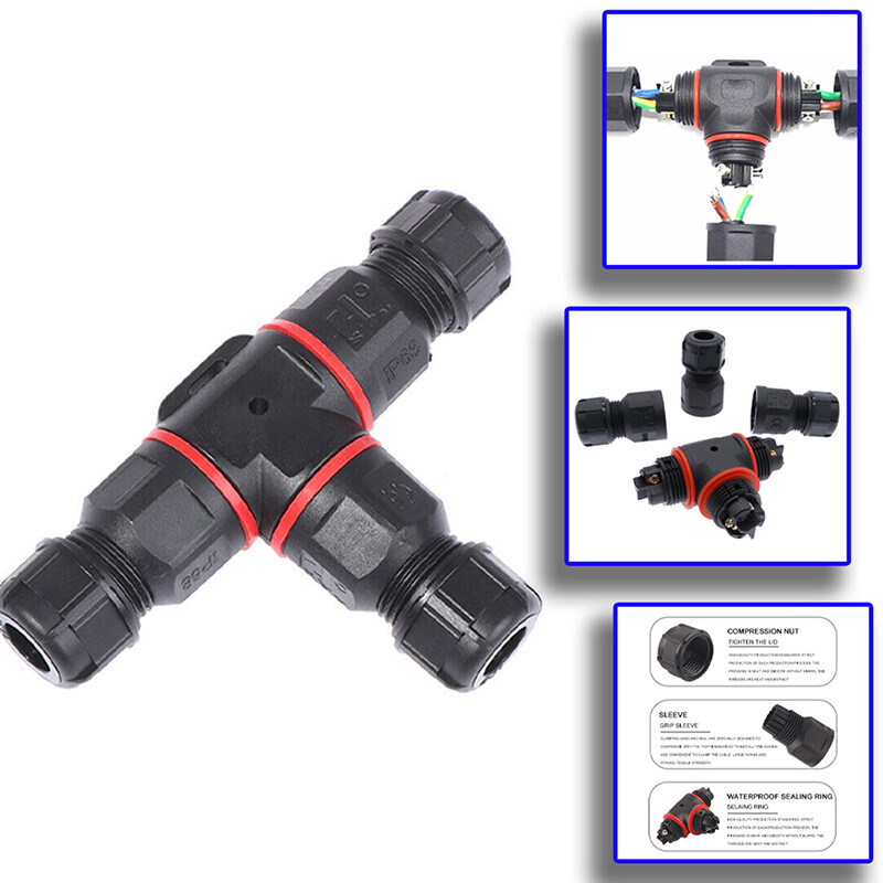 Three Way Electrical Cords Pro Connect Black 3 Way Connector