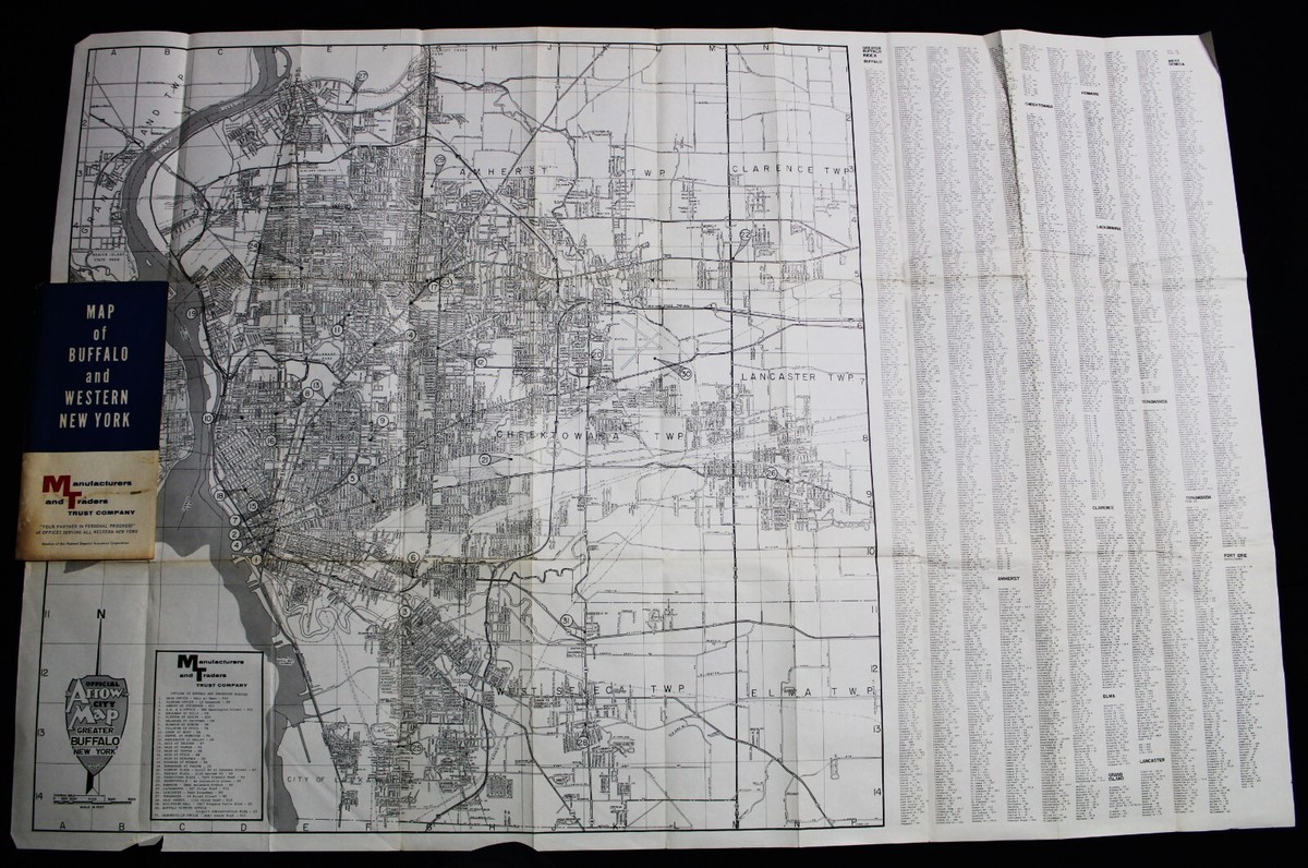 1960 Street Map Buffalo Ny Buffalo Maps – BuffaloResearch.com