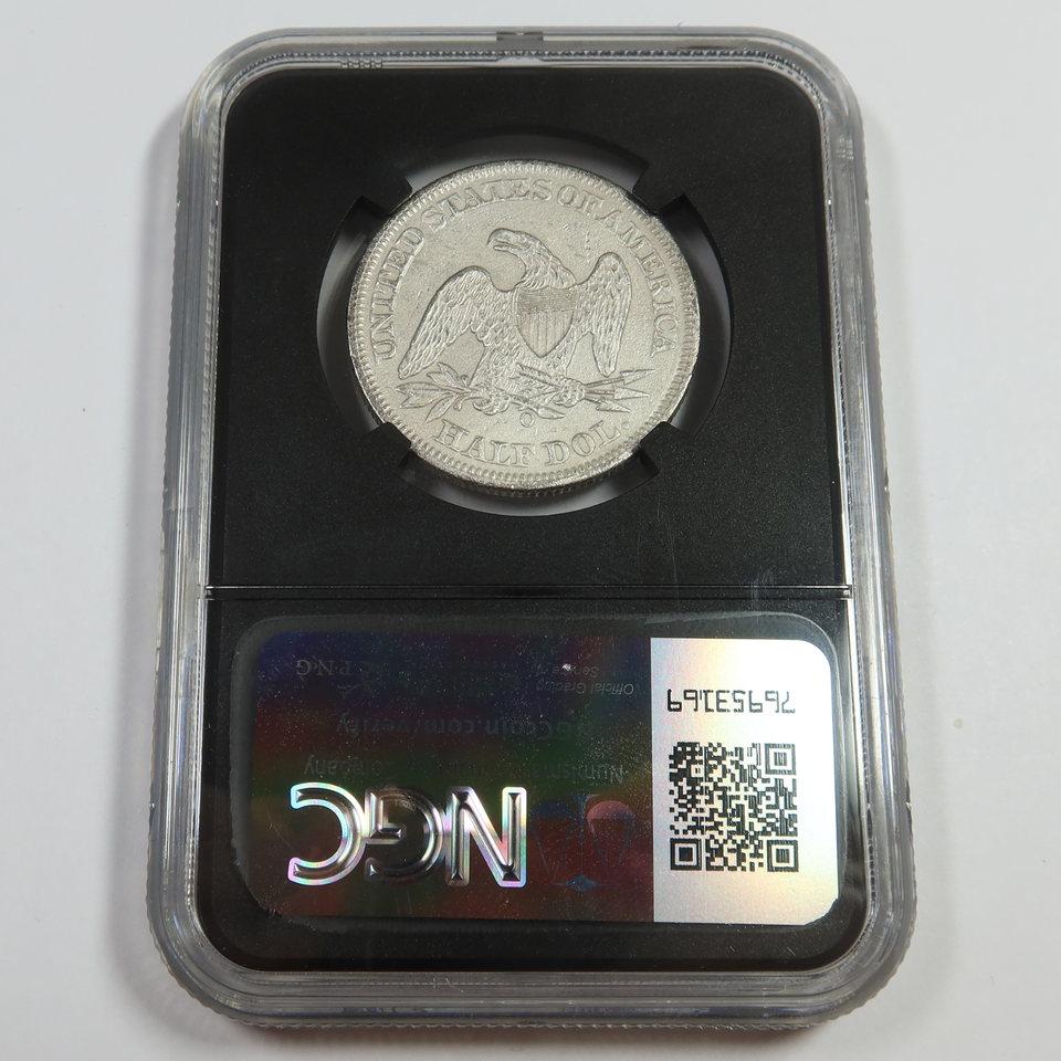 1859 O NGC VAULT BOX AU SS Shipwreck - Seated Liberty Half Dollar Coin ...