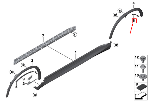 BMW X5 G05 Rear Right Wheel Arch Flaring 51777440926 NEW GENUINE | eBay