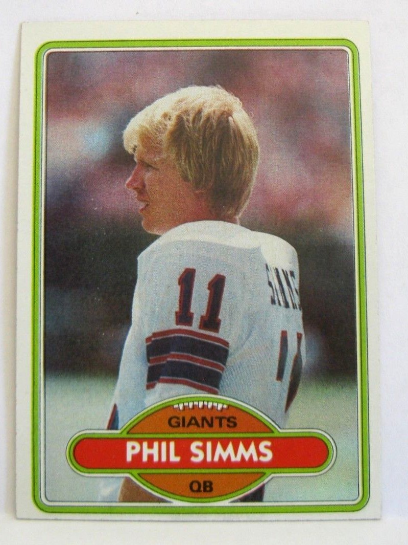 PHIL SIMMS RC 1980 TOPPS ROOKIE CARD#225 EX/MINT+ GRADE!NEW YORK GIANTS ...