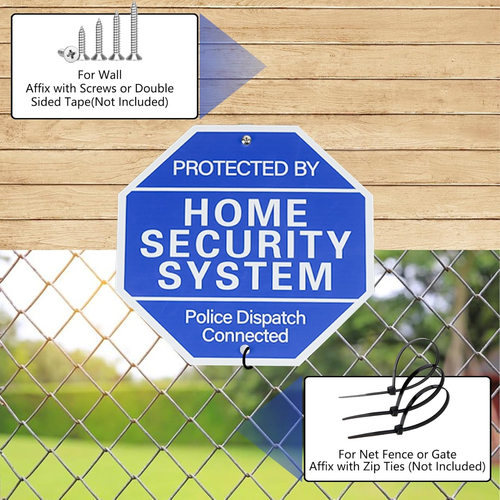 Protected by Home Security System Signs for Yard - 10" X 28" Police ...