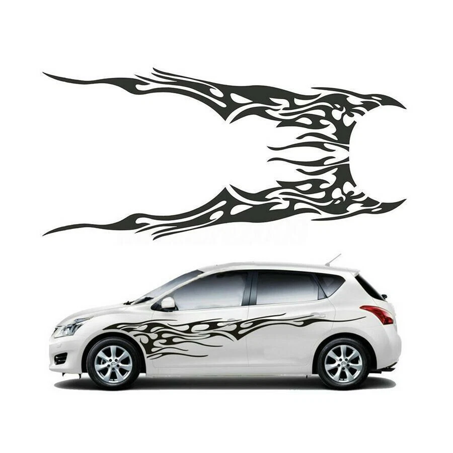 Vinyl Flame Graphics Car