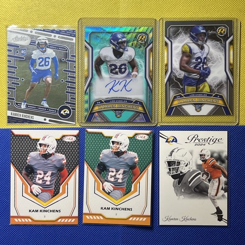 Kamren Kitchens (6) Rookie Card Lot - Auto Aqua /249 - Los Angeles Rams ...