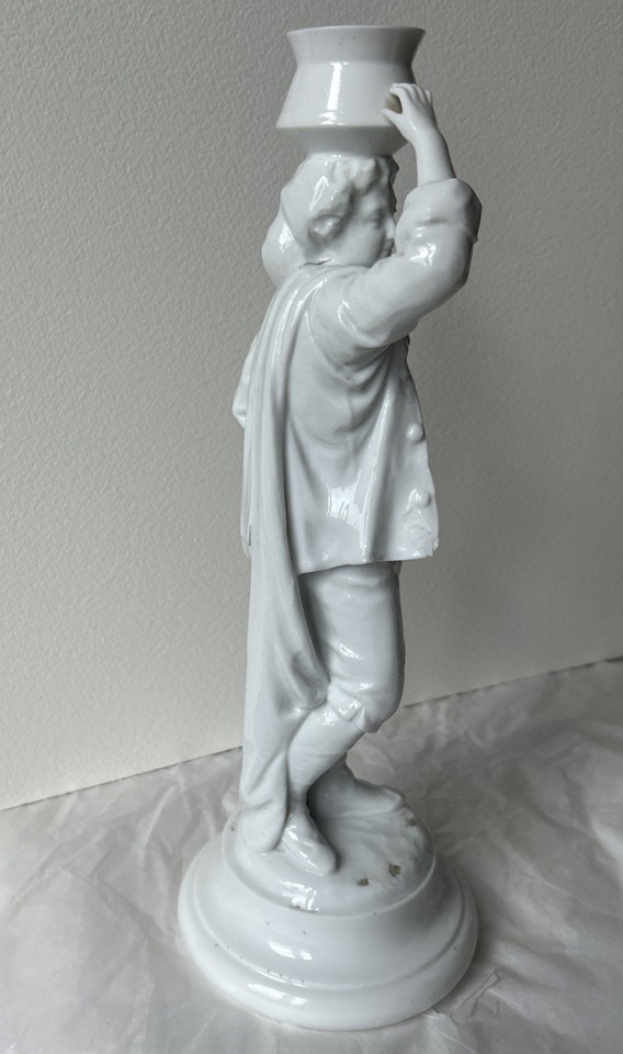 Blanc De Chine Pair Of Candlesticks Meissen Mark To Base | eBay UK