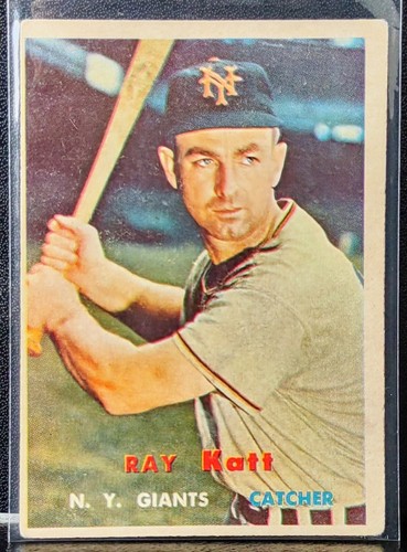 1957 Topps Baseball Ray Katt #331 New York Giants EX | eBay
