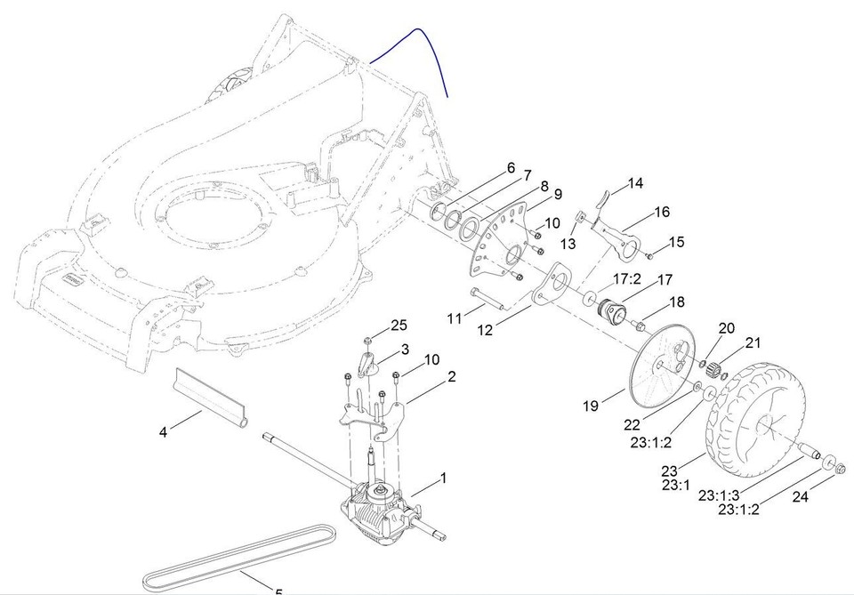 Genuine Toro 131-5350 Transmission Commercial 21 LawnMower 22293 22295 ...