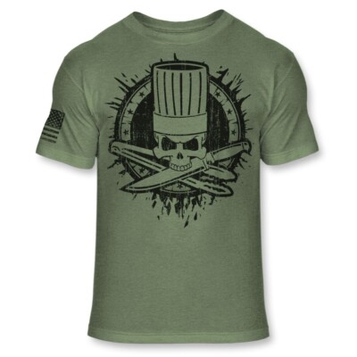 Cooks Skull T Shirt - Cook Crossbones Logo - Jolly Roger Cooking Shirt ...