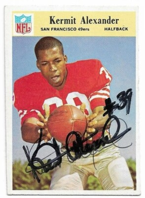KERMIT ALEXANDER 1966 Philadelphia Signed Autographed card San ...