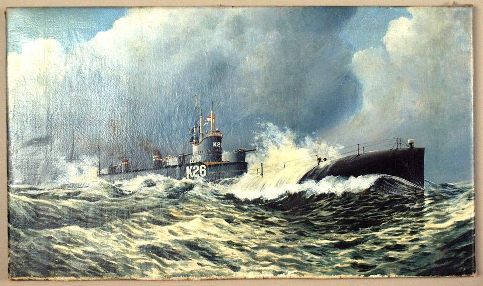 Earl 20th century oil painting (unattributed) HMS K26 Royal Navy ...