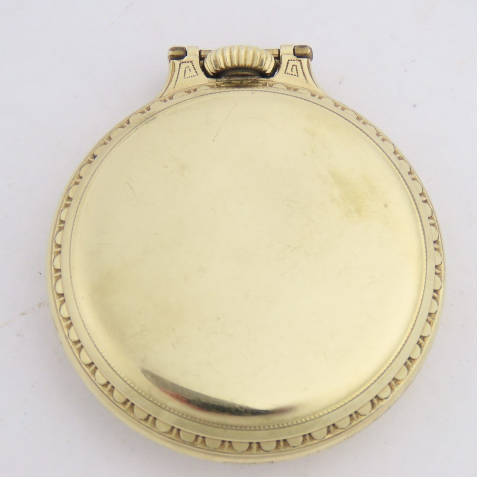 Hamilton 16 Size Model “Bar Over Crown” YGF Open Face Railroad Pocket ...