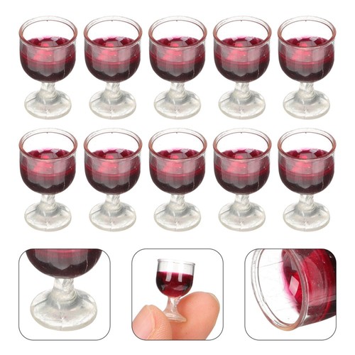 10 Pcs Miniature Wine Glass Ornaments Child Cups for Dollhouse Toy ...