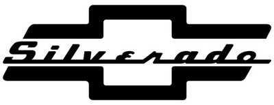 Custom Chevy Bowtie With Silverado Word Vinyl Decal Multiple Colors and ...