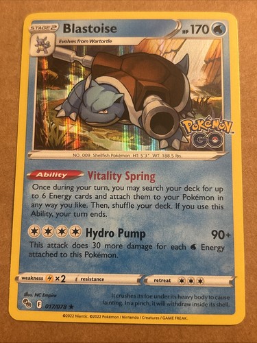 Blastoise 017/078 Pokémon GO Holo | eBay