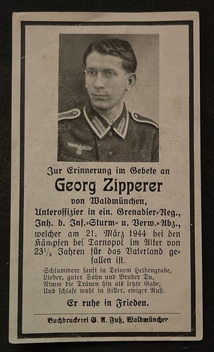 Ww2 German Death Card 1944 | eBay UK