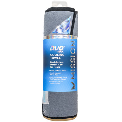 Mission Duo Max Dual-Action Drying & Cooling Towel Charcoal 109349BB ...