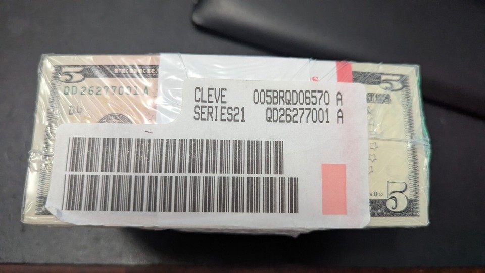 (100) FIVE DOLLAR BILLS $5 UNCIRCULATED SEQUENTIAL BEP Strap | eBay