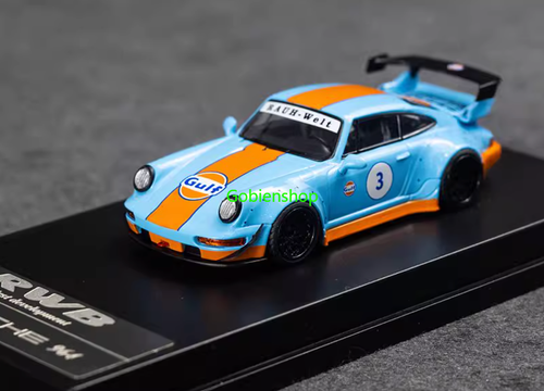 GB WU 1:64 Blue Gulf RWB 964 #3 Classic Racing Sports Model Diecast ...