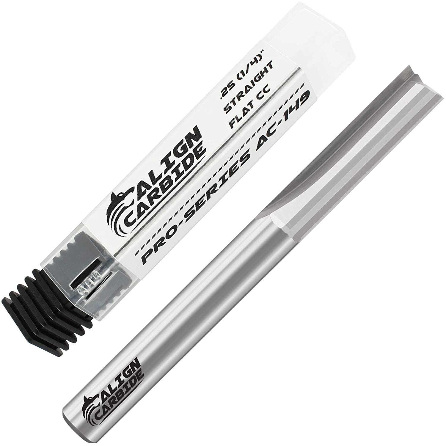 Align Carbide, Straight Router Bit, 1/4 Inch Cutting Diameter, 1/4 Inch ...