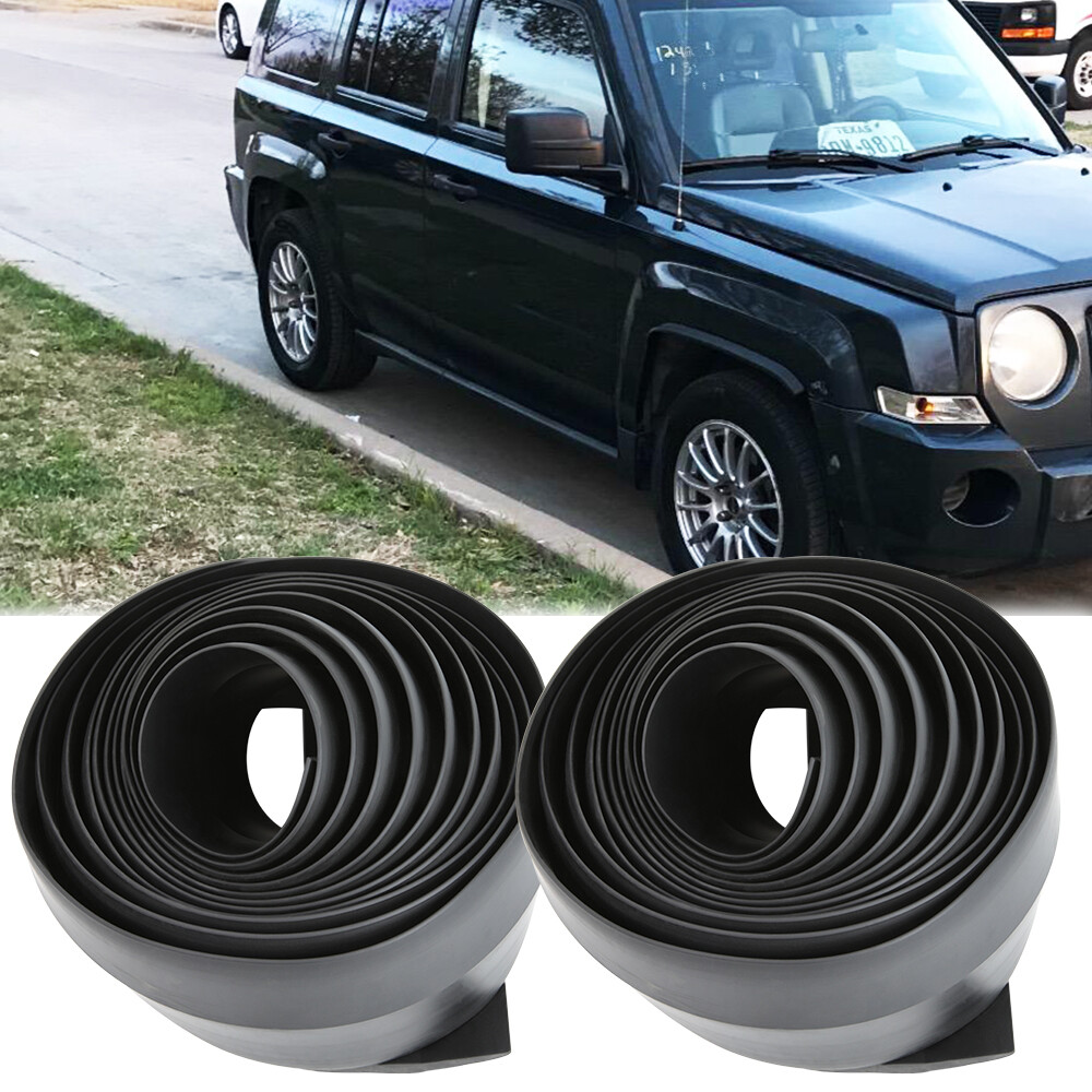 2* 3.2M PVC Fender Flares Wheel Arches Trim Strip For Jeep Patriot 2007 ...