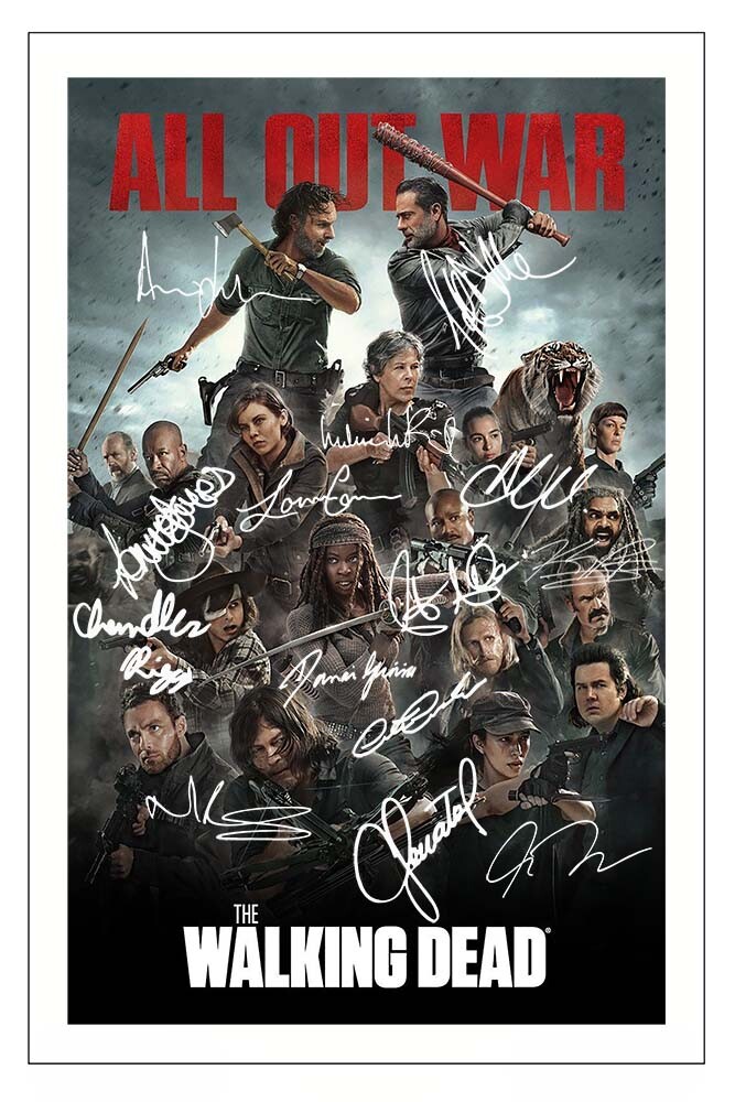 CAST MULTI SIGNED PHOTO PRINT AUTOGRAPH THE WALKING DEAD | eBay