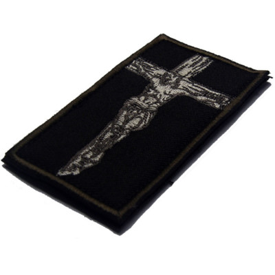 JESUS CROSS ARMY TACTICAL BADGE EMBROIDERED PATCHES HOOK & LOOP PATCH ...