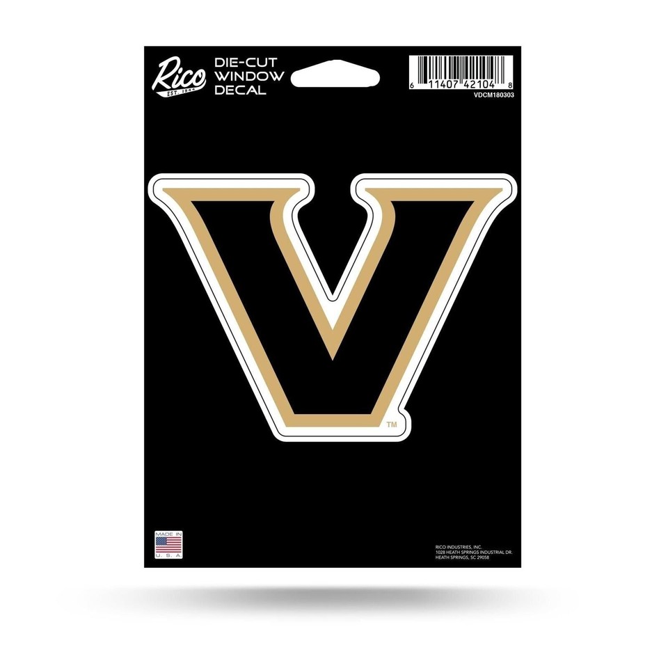 Vanderbilt University Commodores 5 Inch Decal Sticker, Die Cut, Flat ...