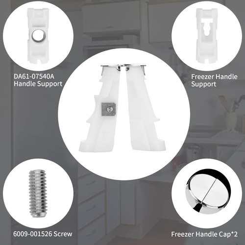 Freezer Door Handle Parts DA61-07540A Compatible with Samsung Fridge ...