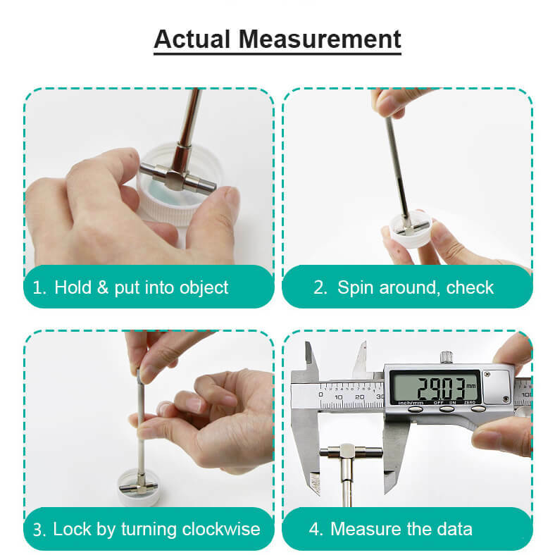 Micrometer Tools Telescopic Bore Gauge Set - 6-Piece 8-150mm Range For ...