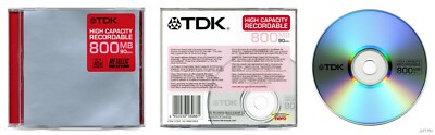 TDK CD-R90 High Capacity 800MB / 90 MINUTES – Recordable CDR Disc - NEW ...