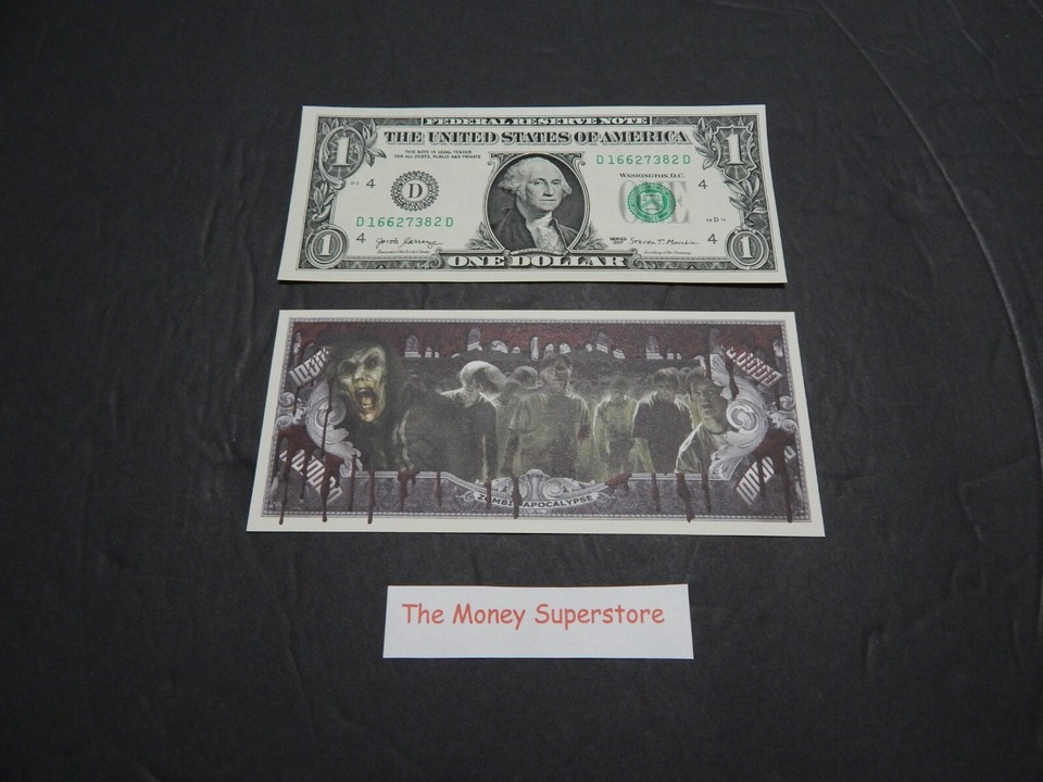 Zombie Apocalypse one million dollar bill Halloween note play money NEW ...