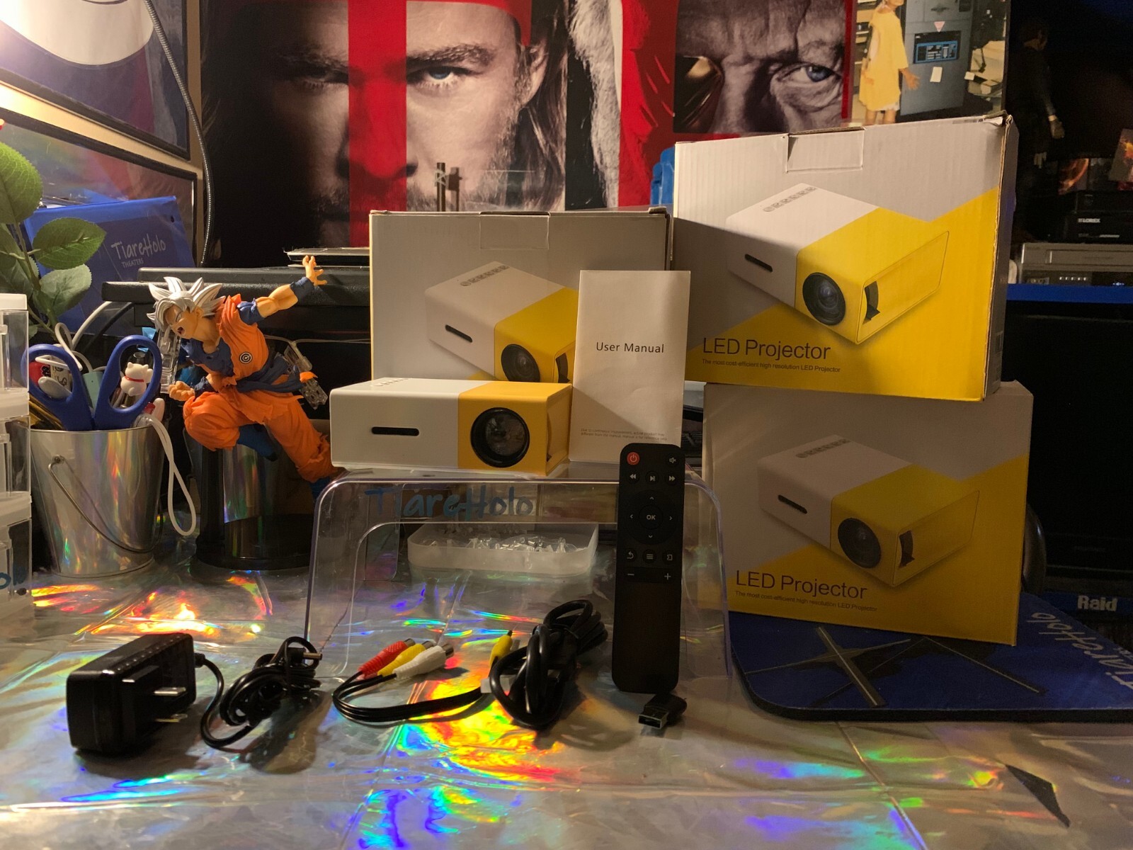 YG300 mini LED Projector yellow 1080P Home Theater | eBay