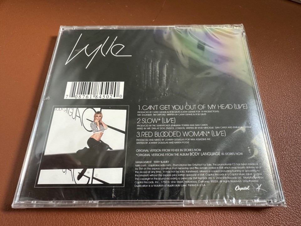 Kylie Minogue Body Language 3 Track Live CD Target Exclusive New ...