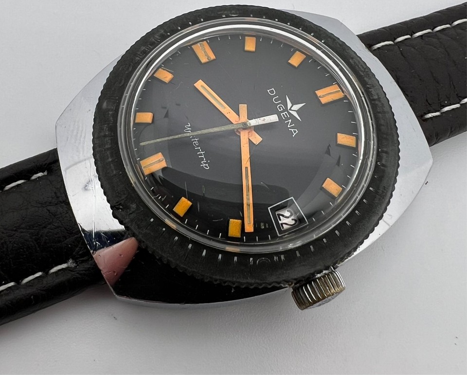BIG Vintage Dugena Watertrip Skin Diver Cal. 2005 WATCH MADE IN GERMANY ...