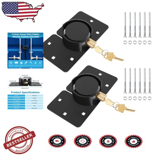 Elite 2 Pack Puck Locks, Hidden Shackle, Solid Steel, Weatherproof ...