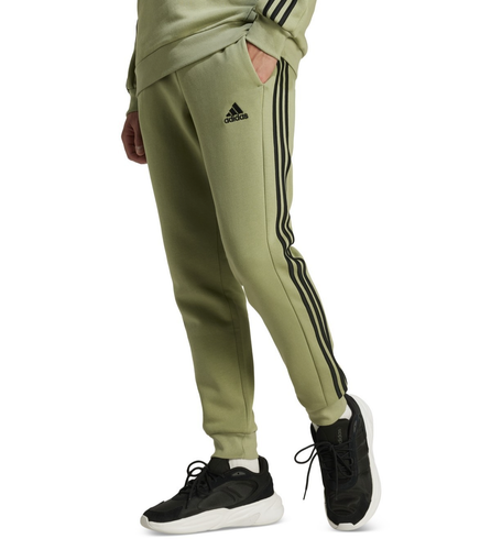 Adidas Mens Tent Green Essentials Fleece 3 Stripes Fleece Sweatpants ...