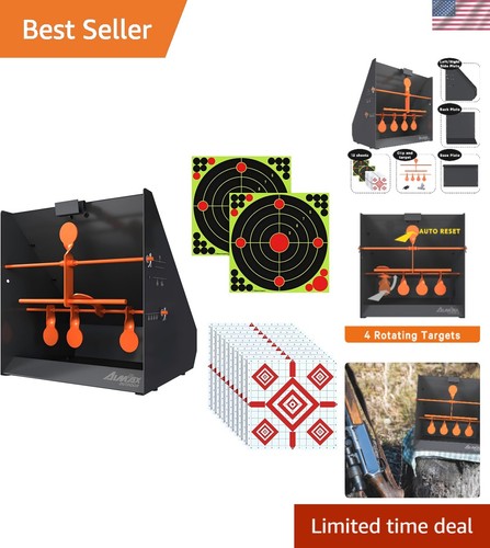 Pellet Gun Target Trap with Center Shot - 12pcs Paper Targets and 4 ...