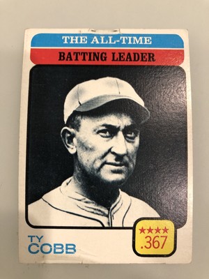 1973 Topps - All-Time Leaders #475 Ty Cobb. VG Small Nick On Top Of ...