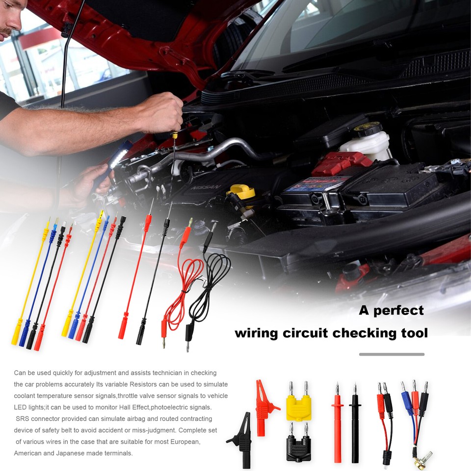 92PCS Automotive Circuit Test Leads Kit Multimeter Terminal Auto ...