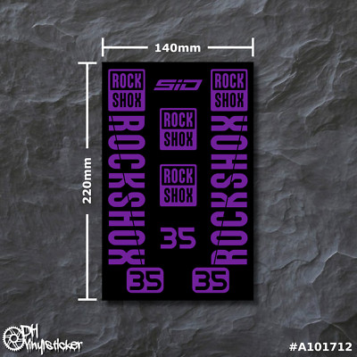 Rockshox 35 Sticker Lila | Aufklebersatz Set Fahrrad eBike MTB BMX ...