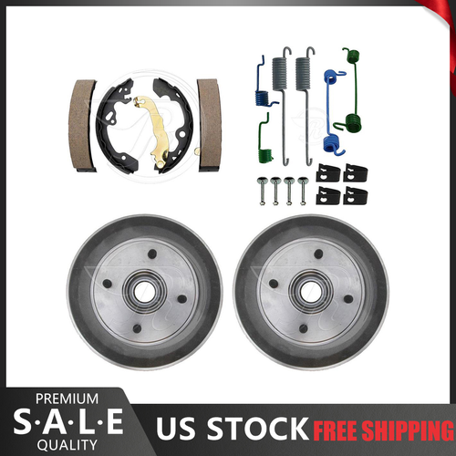 Rear Kit Brake Drums & Brake Shoes Hardware Kit For 2000-2008 Ford ...