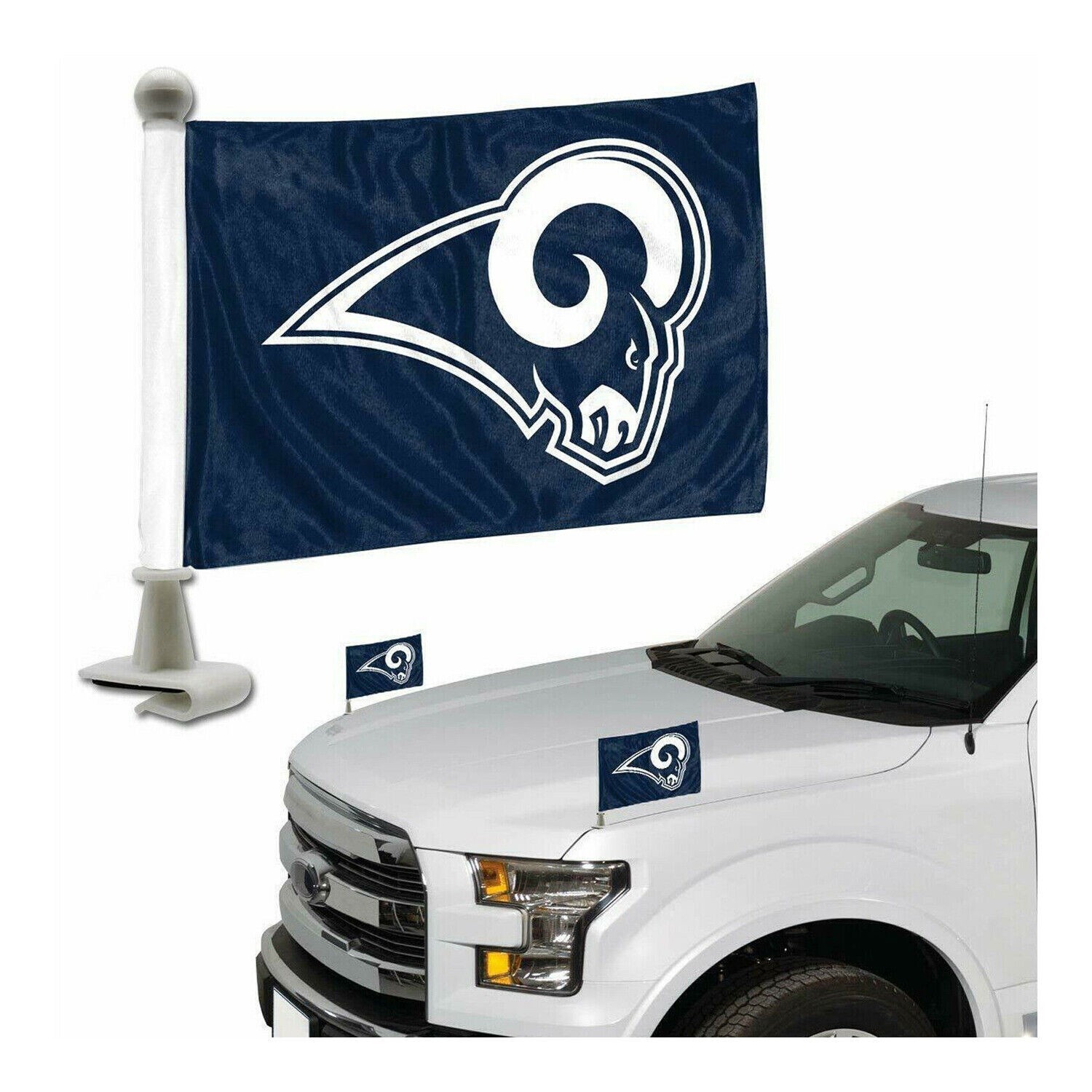 Los Angeles Rams Set of 2 Ambassador Style Car Flags for sale online | eBay