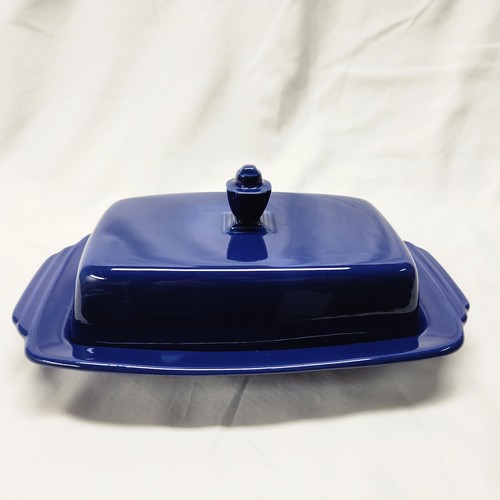 Hard to Find HLC FIESTA/RIVIERA COBALT Half Pound Covered Butter Dish ...